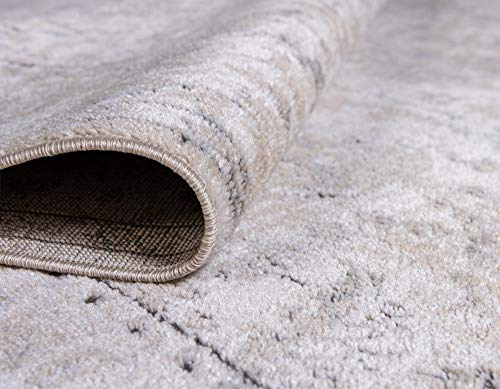 Unique Loom Portland Collection Bohemian Vintage Inspired Tone Design Area Rug, 10' 0" x 13' 0", Ivory/Gray