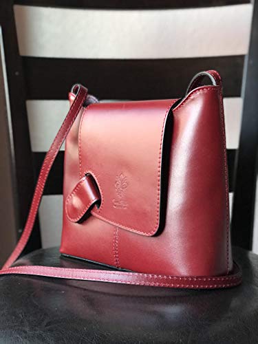 LaGaksta Isabella Leather Crossbody Bag Red