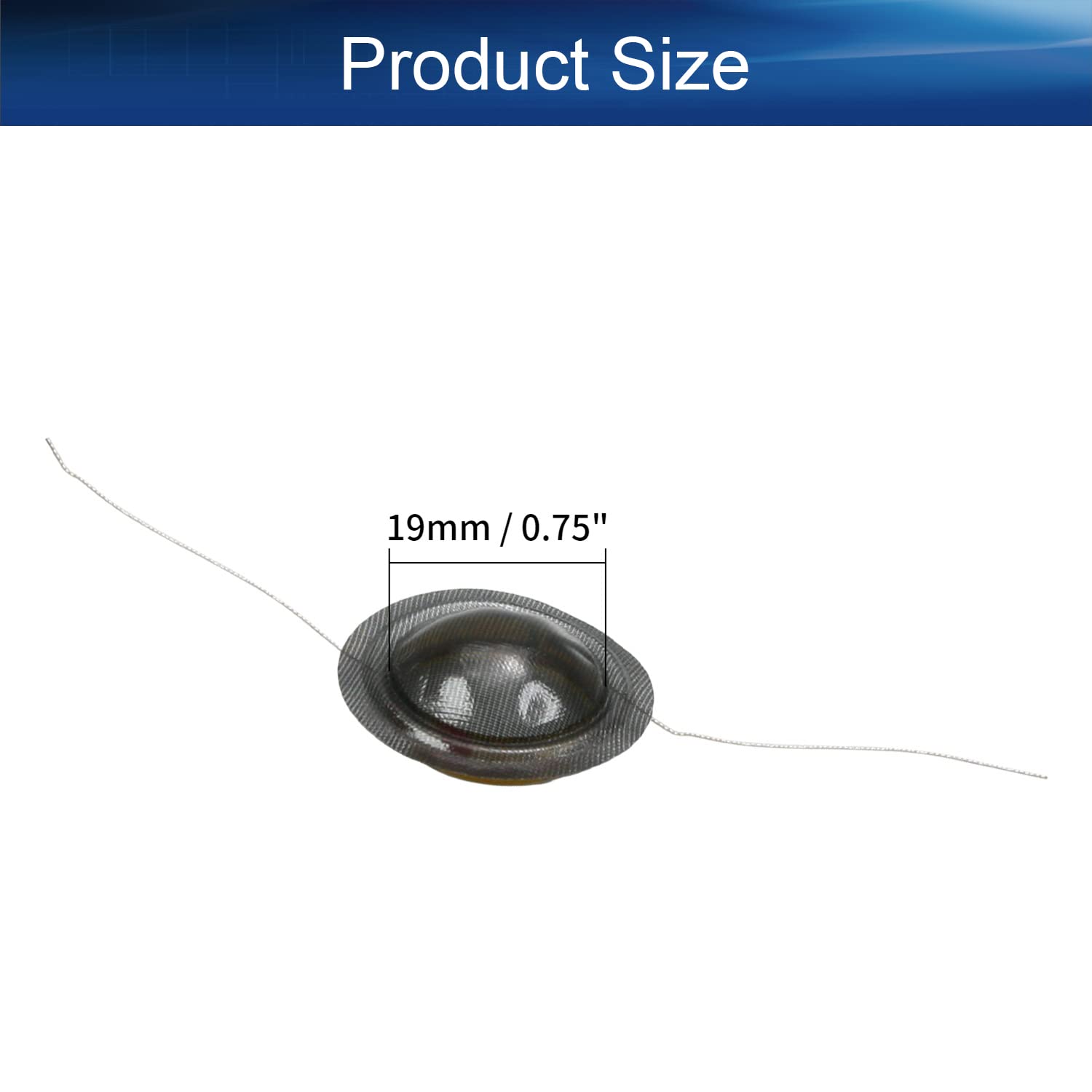 Heyiarbeit 3Pcs 19mm/0.75" Tweeter Voice Coil Audio Speaker High Tone Translucent Crystal Silk Film Dome Tweeter Accessory for Audio Replacement