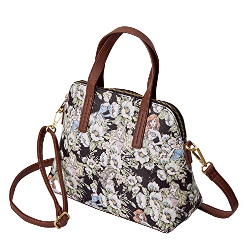 Loungefly Disney Princesses Floral All Over Print Crossbody Handbag Purse
