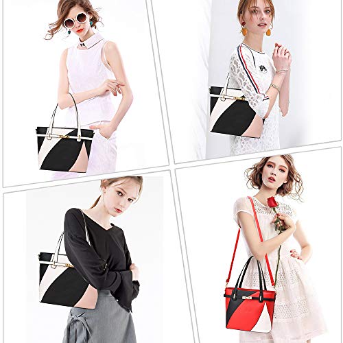 Nevenka Top Handle Handbags for Ladies PU Leather Tote Purse Women Crossbody Shoulder Bags (Light pink)