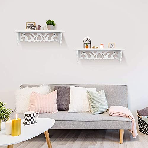 Wood Floating Shelves,Floating Shelves Wall Shelf 24 inches Long Farmhouse Bathroom Shelfs,Bedroom Walls Mounted Shelve