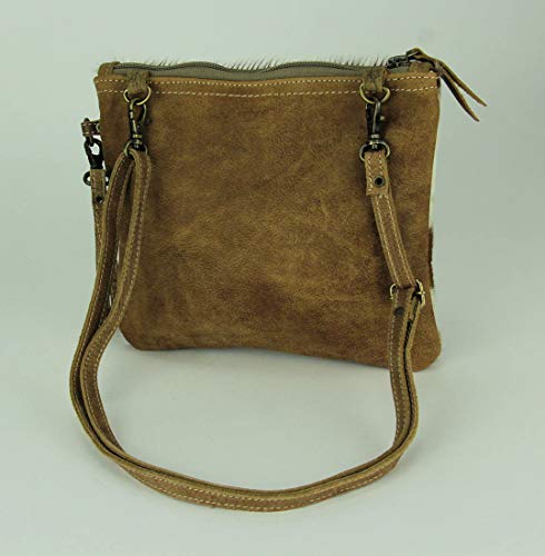 Myra Bag White & Brown Cowhide Shade Bag S-1171