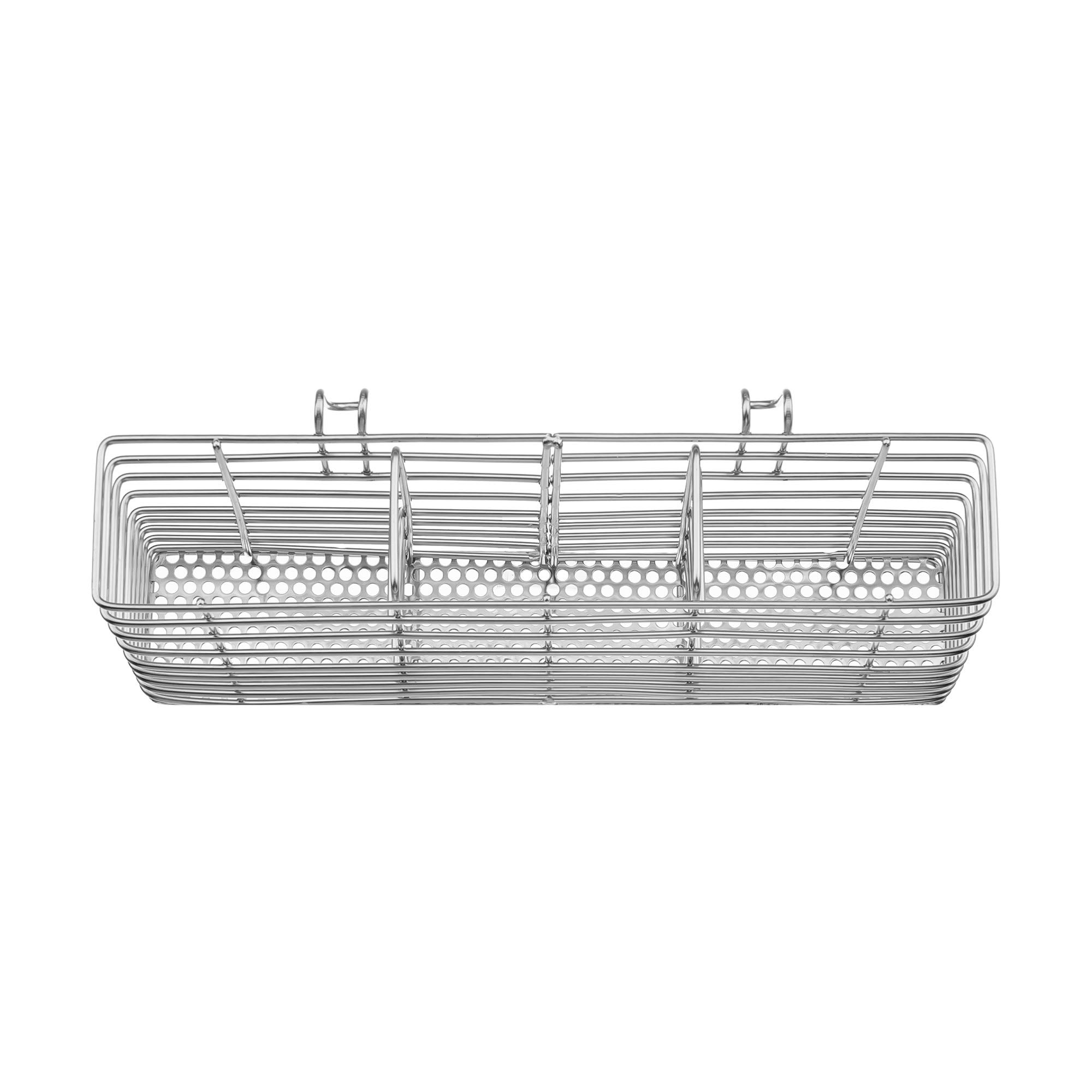 iPEGTOP Cutlery Utensil Silverware Drying Rack Chopsticks Basket Holder with Hooks - Flatware Storage Solution for Kitchen Dish Drainer Dish Drying Rack, Rust Proof