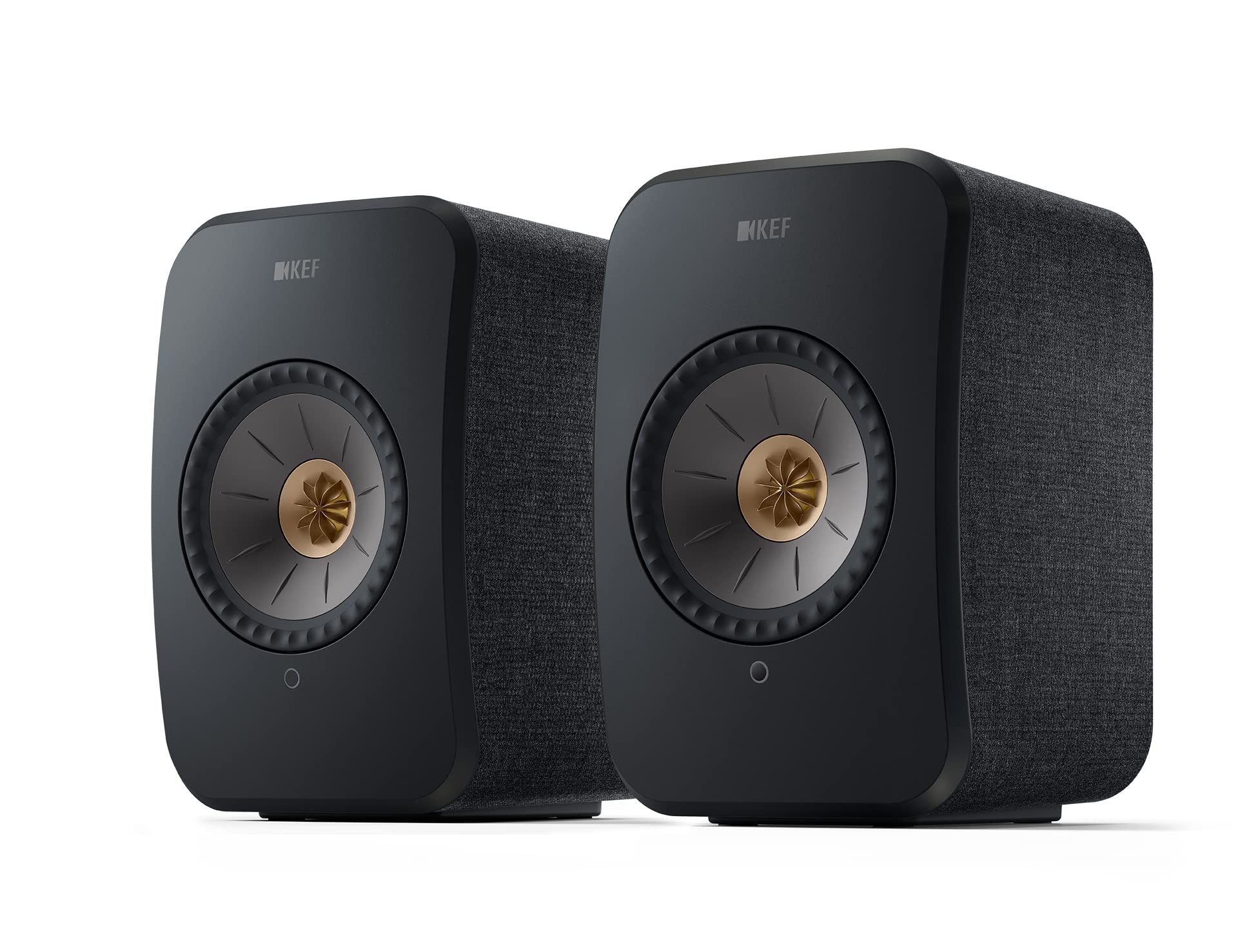 KEF LSX II Wireless HiFi Speaker System (Carbon Black) and KEF KW1 Wireless Subwoofer Adapter Kit, KW1TXRX, Black