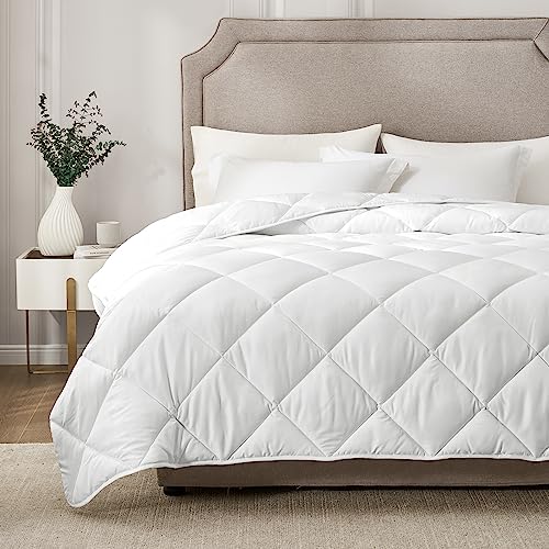 Homelike Moment Comforters Queen Size - White Down Alternative Duvet Insert Bed Comforter Full, Lightweight Soft Quilted Bedding Comforter for All Season with Corner Tabs