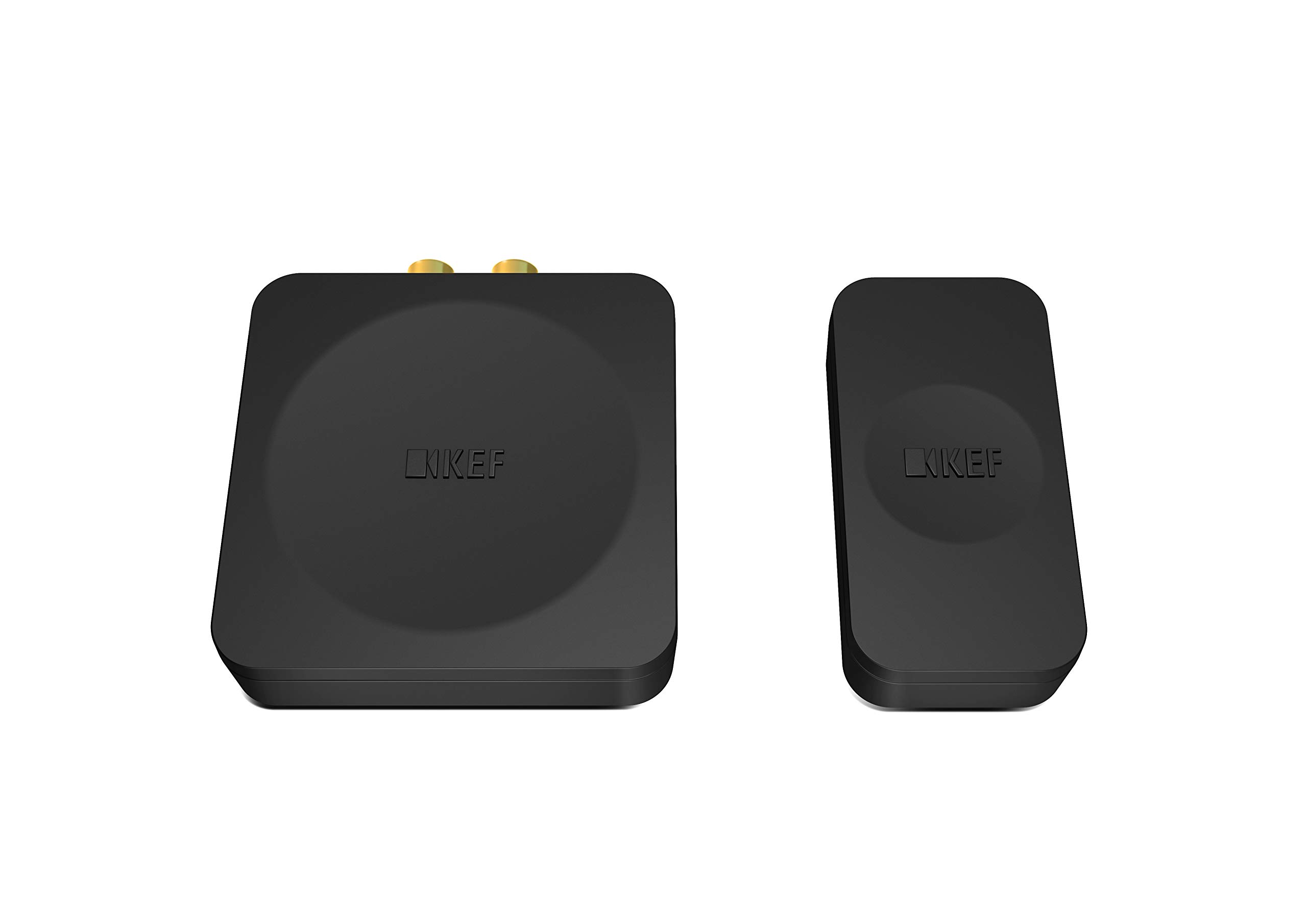 KEF LSX II Wireless HiFi Speaker System (Carbon Black) and KEF KW1 Wireless Subwoofer Adapter Kit, KW1TXRX, Black