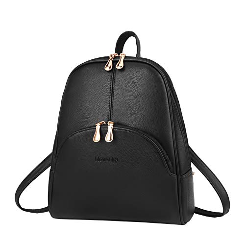 Nevenka Backpack Purse for Women Casual Shoulder Bag PU Leather Zipper Closure Adjustable Strap