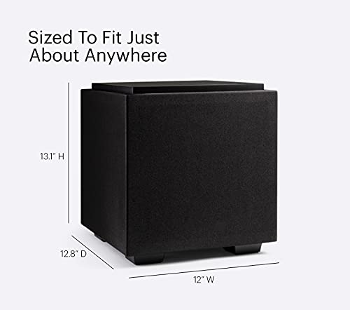 Definitive Technology Descend DN8 8" Subwoofer (2021 Model) - Digitally Optimized for Movies & Music, New 3XR Architecture, 500W Peak Class D Amplifier & (2) Pressure-Coupled 8" Bass Radiators, Black