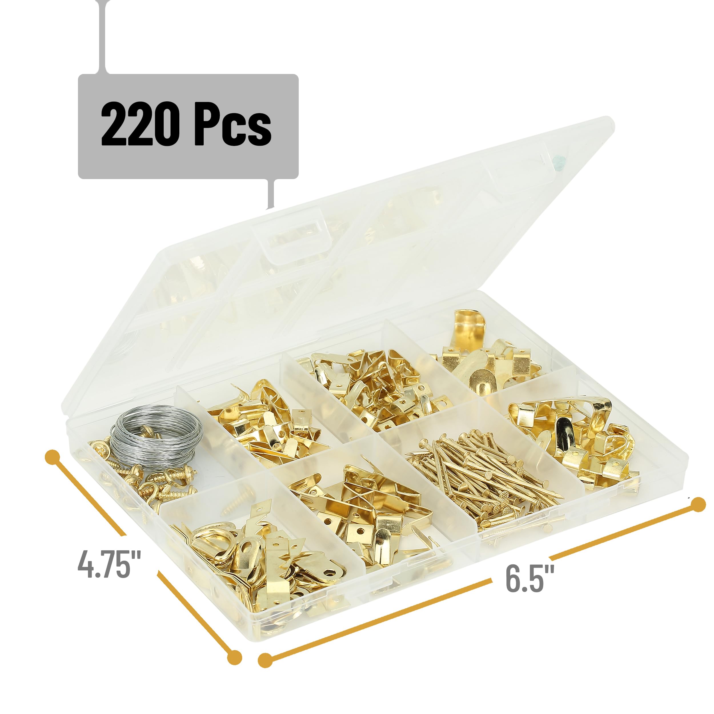 Mr. Pen- Picture Hanging Kit, 220pc, Picture Hangers, Nails for Hanging Pictures, Wall Hangers, Picture Hanging, Picture Hanging Hooks, Frame Hanging Hardware, Picture Hooks, Wall Hanging Kit