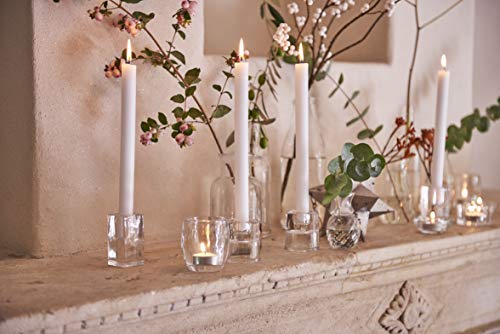 BOLSIUS White Dinner Candles - 10 Pack Unscented 9 Inch Straight Taper Candle Set - 8 Hour Burn Time - Premium European Quality - Smokeless And Dripless Household, Spa, Wedding, And Party Candlesticks