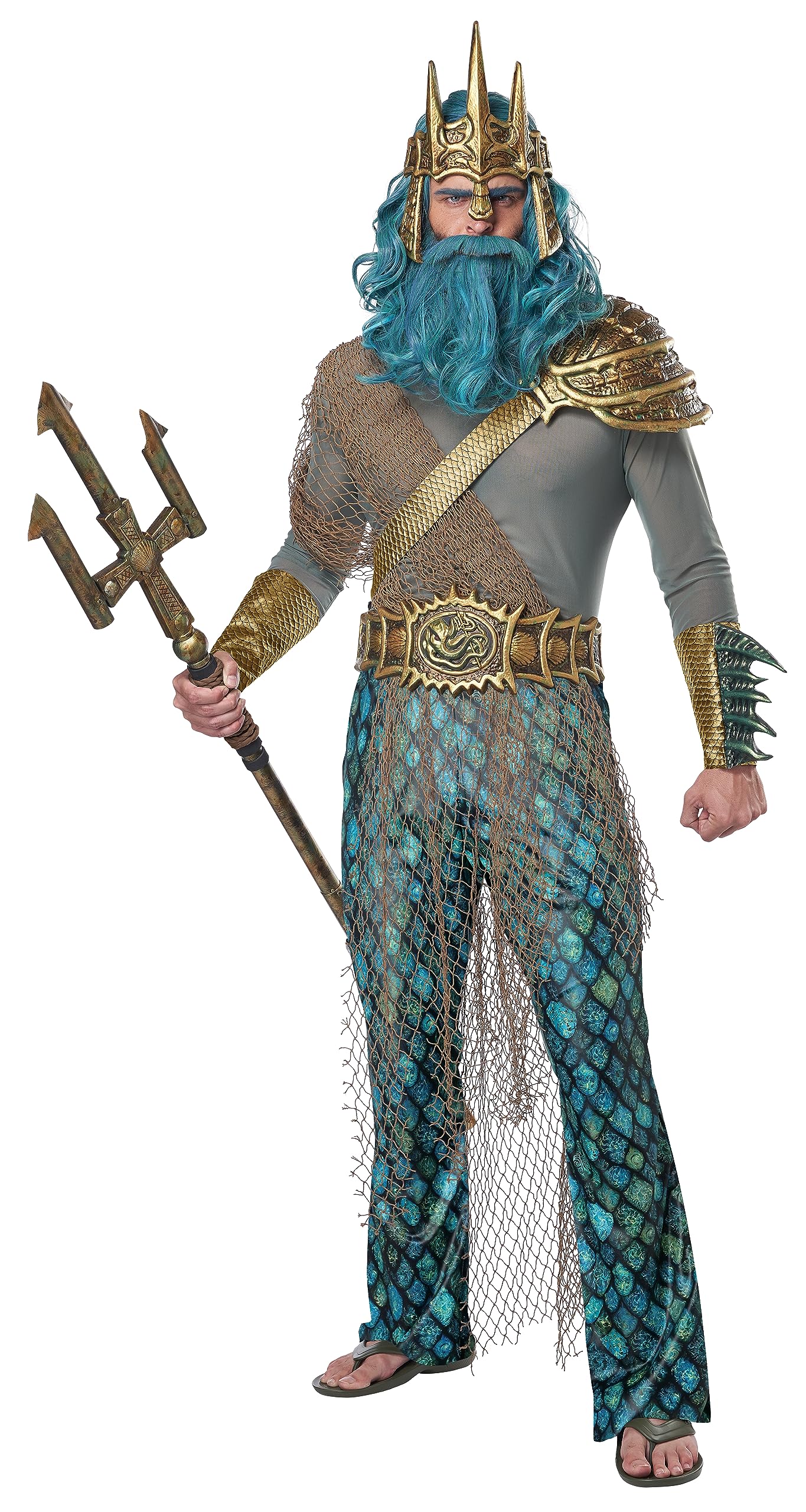 California Costumes God of The Sea Poseidon Men's Costume Medium 40-42 Blue