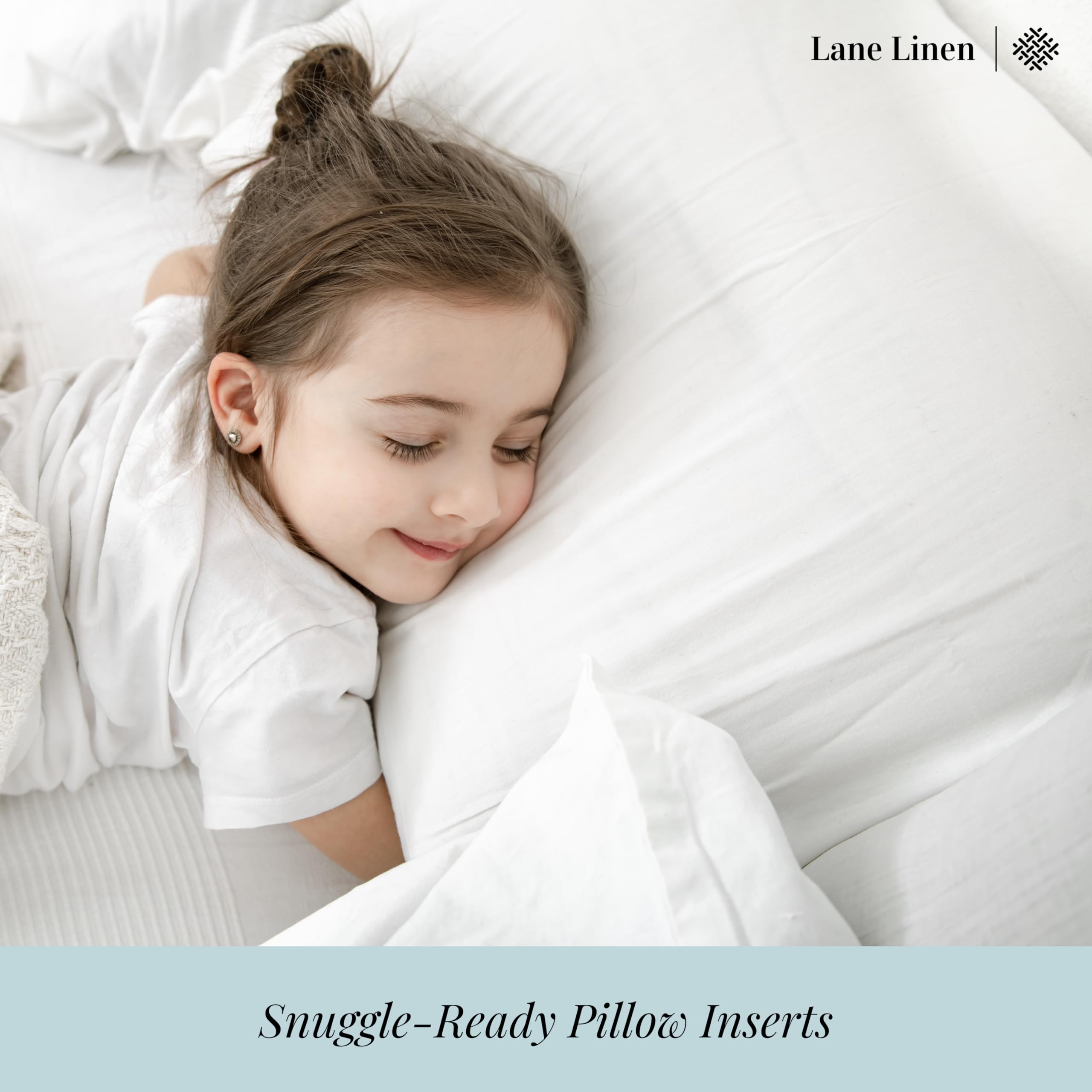 LANE LINEN Bed Pillows King Size Set of 2 (20"x36") - Soft Gusseted Pillow for Back, Stomach or Side Sleepers - Hotel Quality Down Alternative King Pillows 2 Pack - White