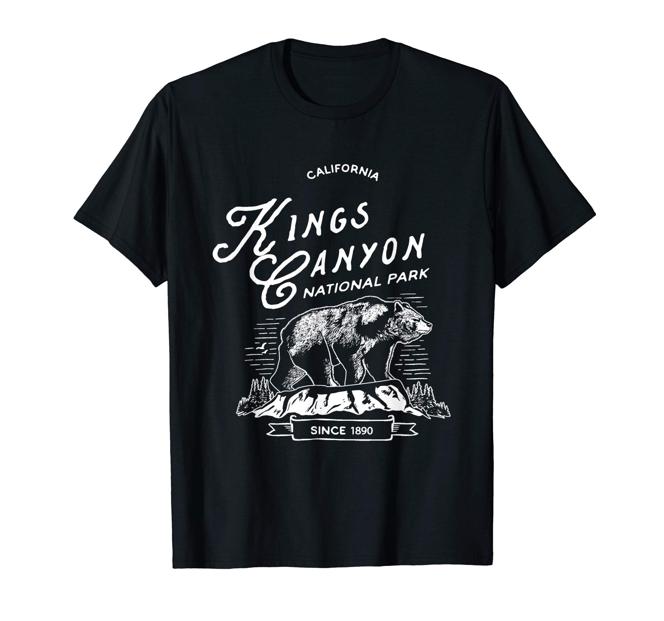 Vintage Kings Canyon National Park Retro Bear California T-Shirt