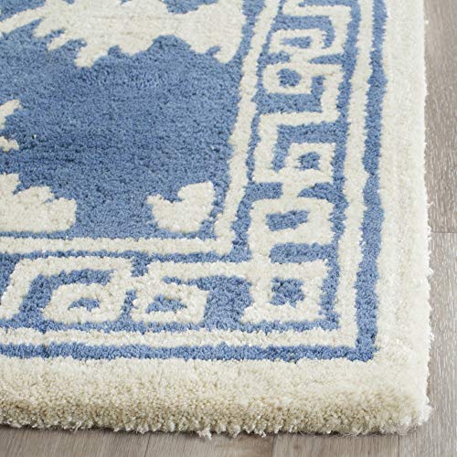SAFAVIEH Bella Collection 2'3" x 7' Grey/Ivory BEL132B Handmade Premium Wool Runner Rug