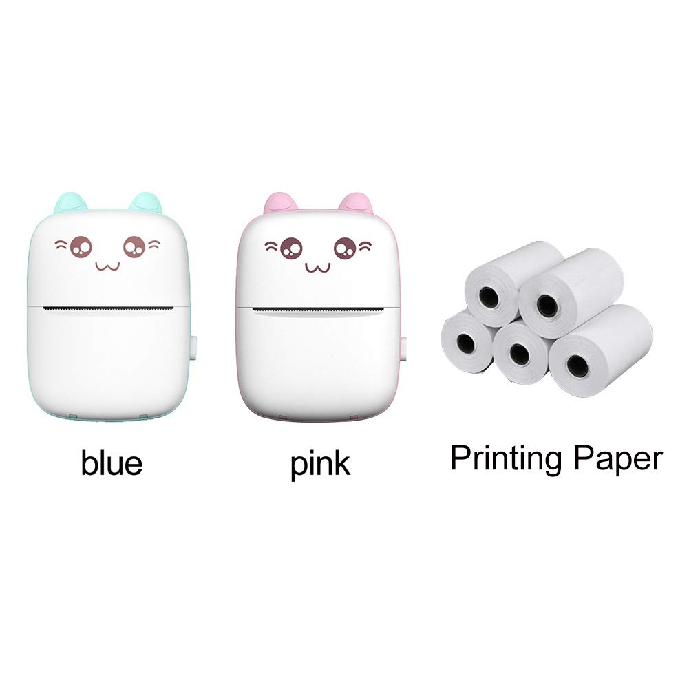 KASCLINO Thermal Paper for Mini Thermal Printer, 5 Rolls Wireless Pocket Label Printer Paer Receipt Printer Paper, for Printing Mobile Phone Pictures/Photos/Receipts/Notes/Lists/Label/Memo/QR Codes