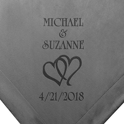 Custom Catch Personalized Unique Wedding Couple Gifts - Anniversary, Engagement Gift Blanket (Hearts)