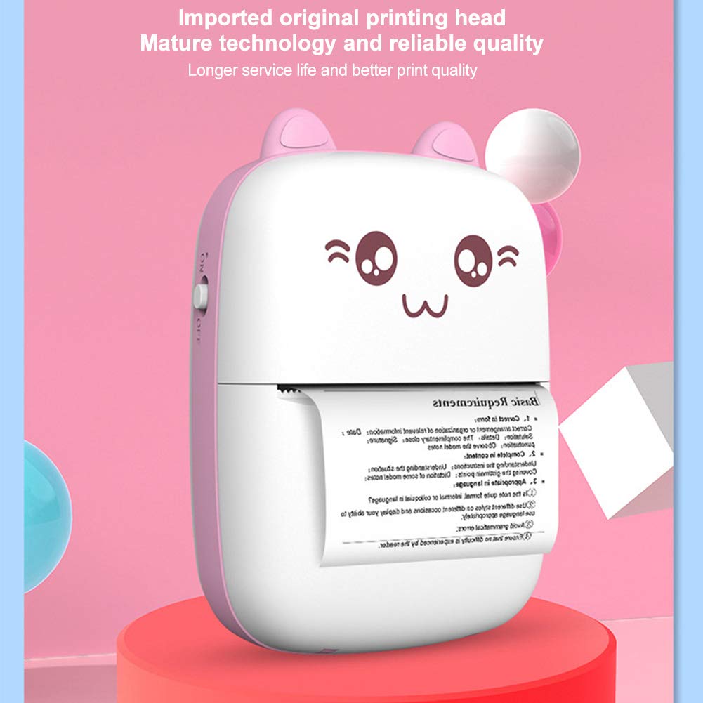 KASCLINO Thermal Paper for Mini Thermal Printer, 5 Rolls Wireless Pocket Label Printer Paer Receipt Printer Paper, for Printing Mobile Phone Pictures/Photos/Receipts/Notes/Lists/Label/Memo/QR Codes