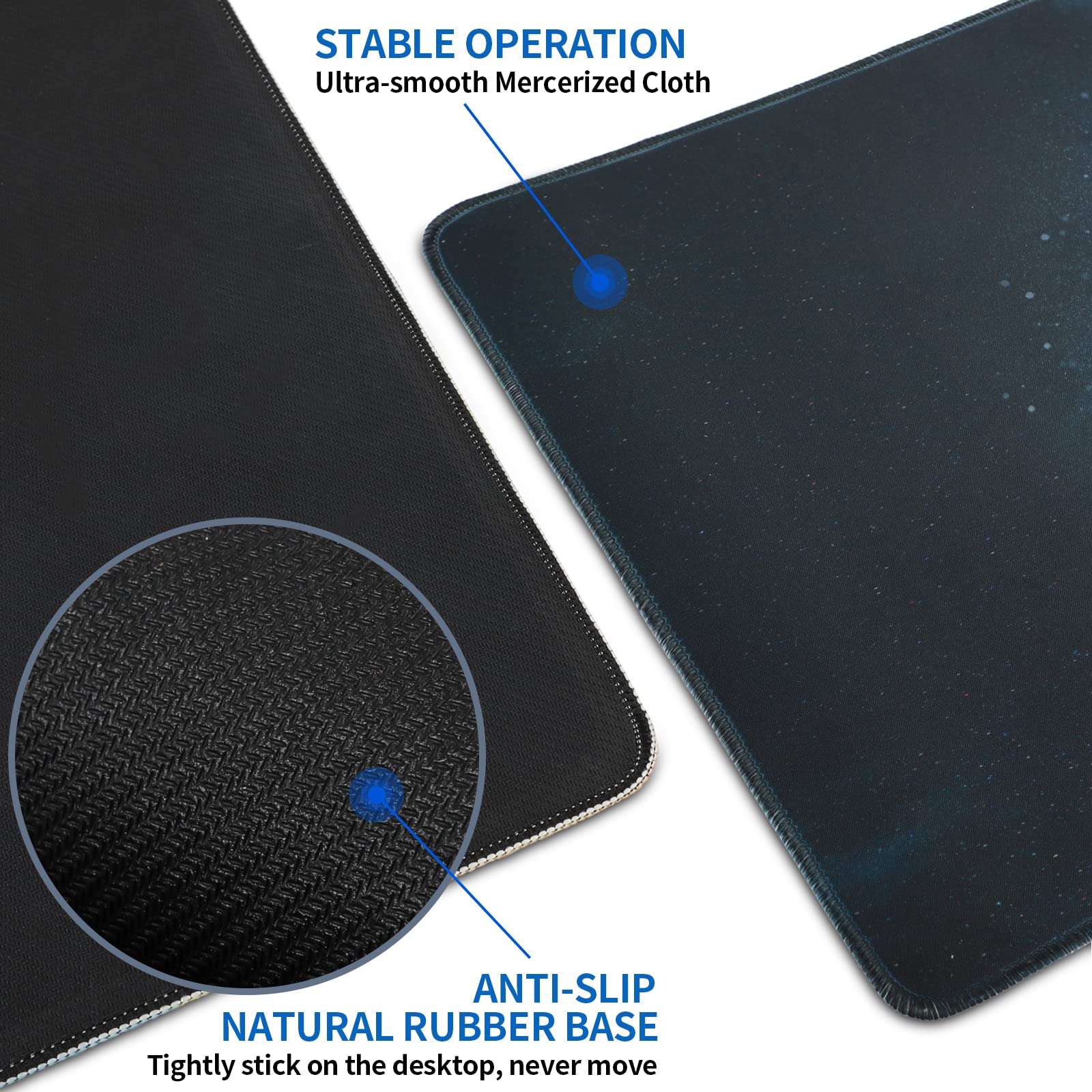 Full Desk Mat, Mouse Pad Keyboard Pad Desktop Accessories Home School College Decor Supplies Pretty Mousepad Big Computer Office Essentials Women Boys XL