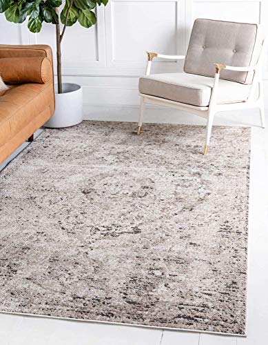 Unique Loom Portland Collection Bohemian Vintage Inspired Medallion Tone Design Area Rug, 7' 10" x 10' 0", Beige/Ivory