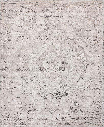 Unique Loom Portland Collection Bohemian Vintage Inspired Medallion Tone Design Area Rug, 7' 10" x 10' 0", Beige/Ivory