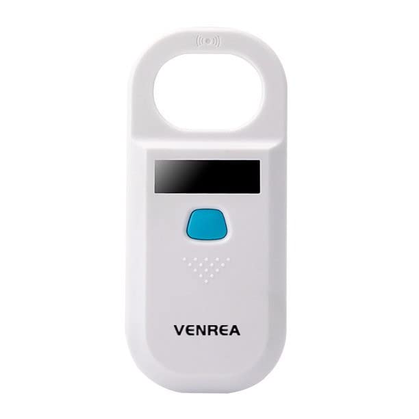 VENREA Microchip Reader Scanner Pet ID Scanner RFID Animal Handheld Scanner, USB Rechargeable Animal Chip Scanner Pet Tag Scanner RFID Reader Pet Chips Scanner (Type A)