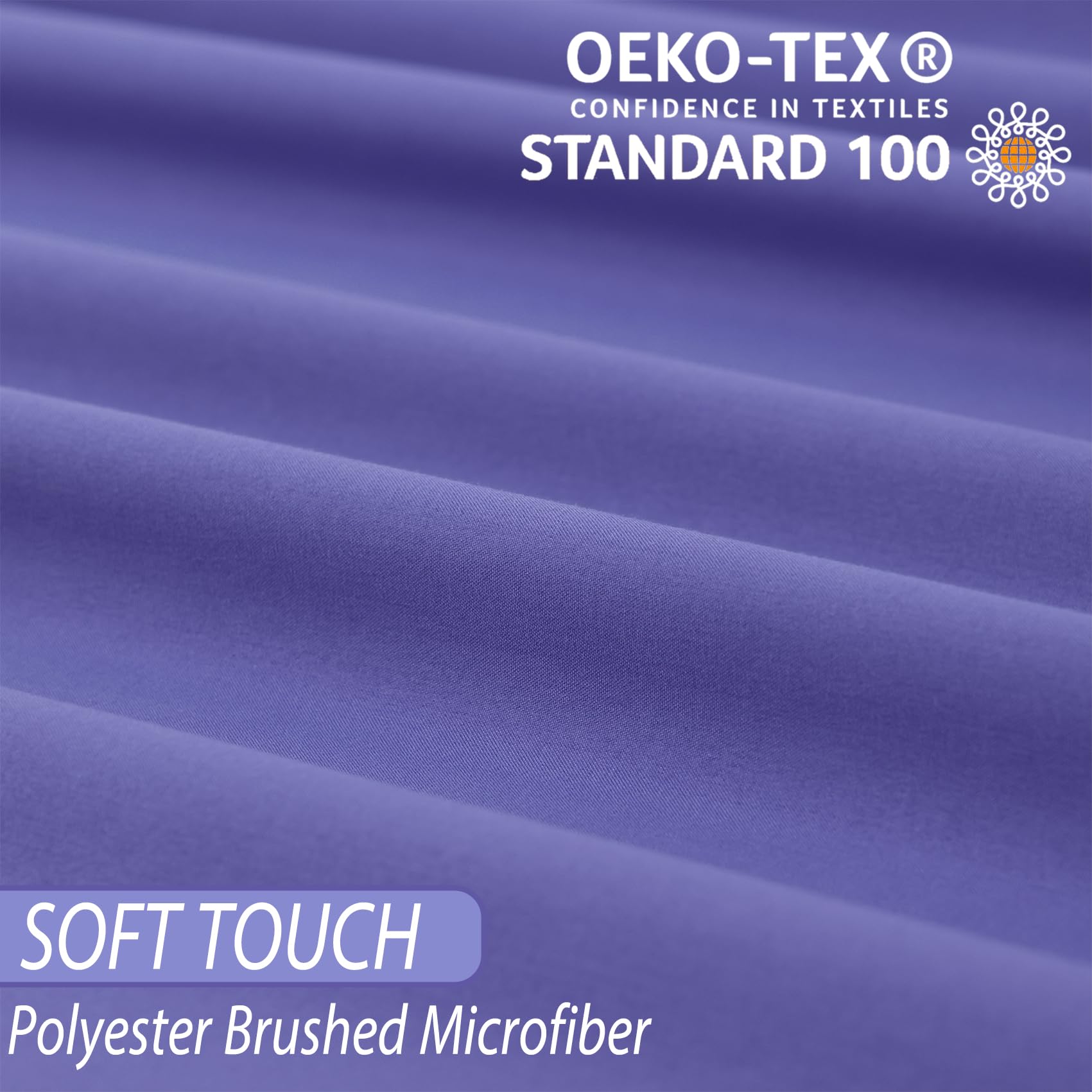 Twin Size Sheet Set - Luxury Soft Comfy Bed Sheets, Breathable Cooling Hotel Bedding for Women, Men, Teens, Extra Deep Pocket, Easy-Fit, Oeko-Tex, Wrinkle Free 3 Piece - Peri Purple