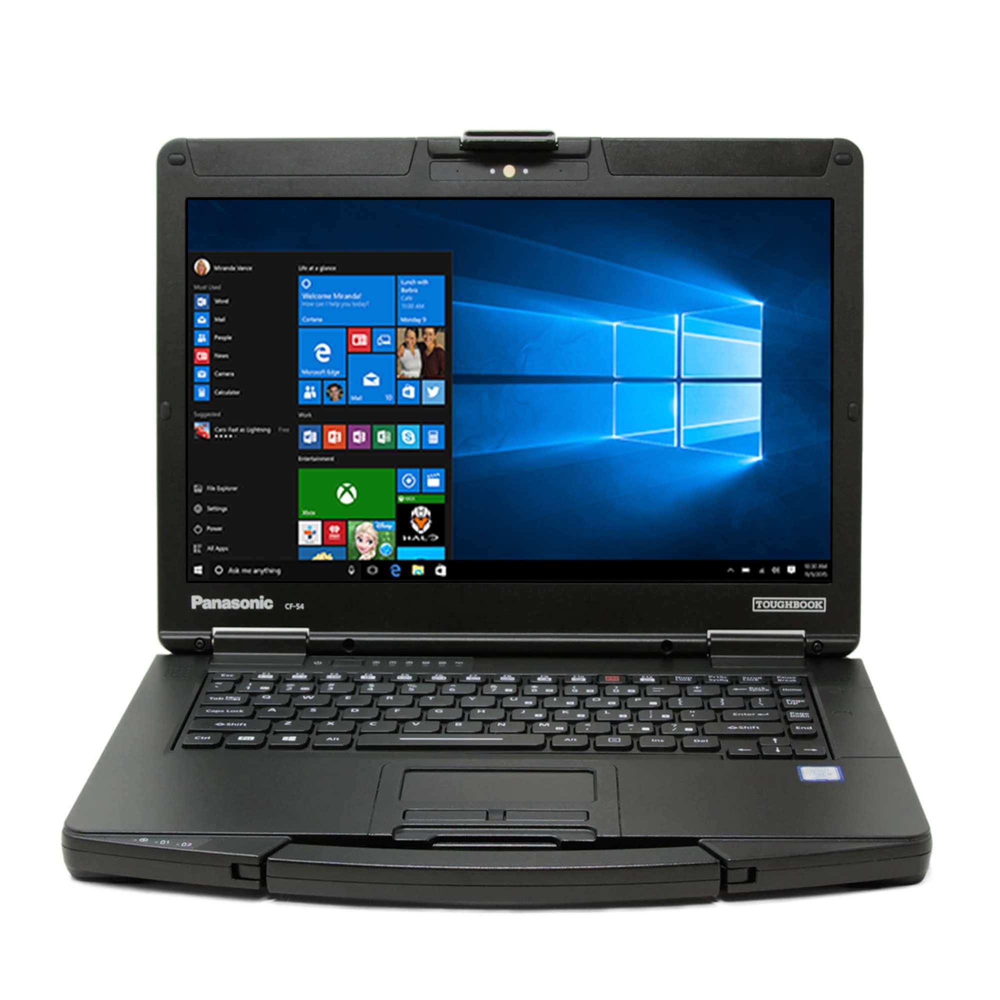Panasonic Toughbook 54, CF-54 MK2, Intel Core i5-6300U 2.40GHz, 14in HD, Non-Touchscreen, 256GB SSD, 16GB, Wi-fi, Bluetooth, 4G LTE, Dual Pass, Backlit Keyboard, Webcam, Windows 10 Pro (Renewed)