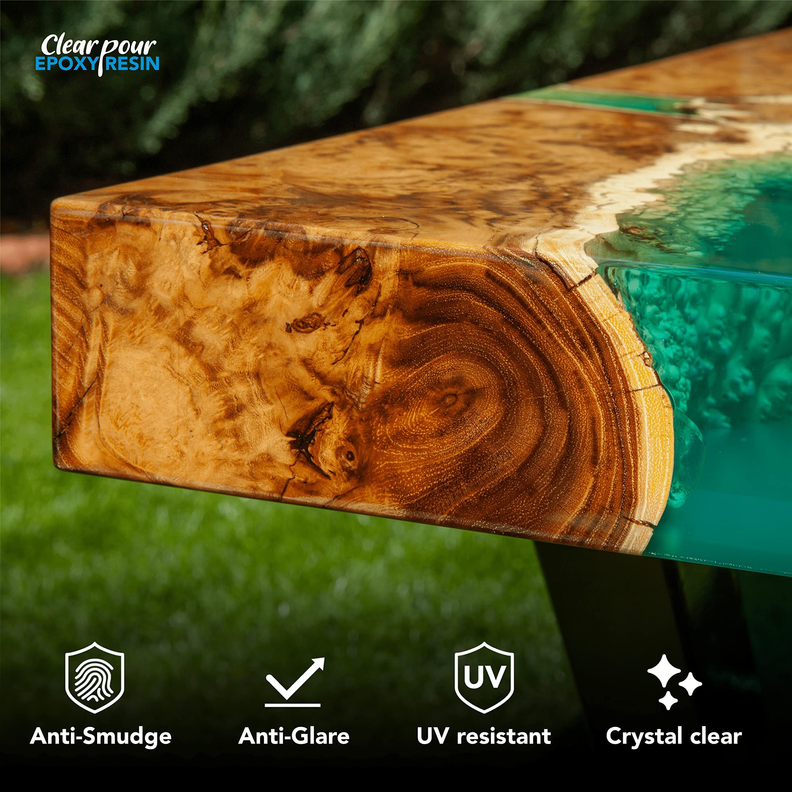 Clear Pour 32oz Epoxy Resin Kit - Crystal Clear Epoxy Resin Kit - Art Resin, Craft, Jewelry Casting, DIY, Tumblers, Wood & Resin Molds (16oz x 2)