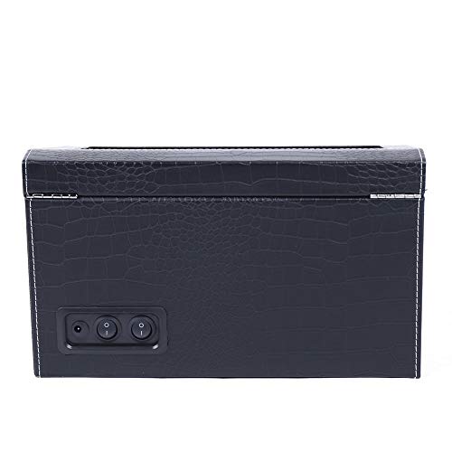 WANLECY 4+6 Watch Winder, Luxury Automatic 2 Motor Watch Winder Crocodile Pattern Display Case Storage Super Quiet for Lady and Men