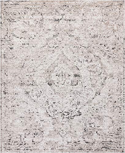 Unique Loom Portland Collection Bohemian Vintage Inspired Medallion Tone Design Area Rug, 7' 10" x 10' 0", Beige/Ivory