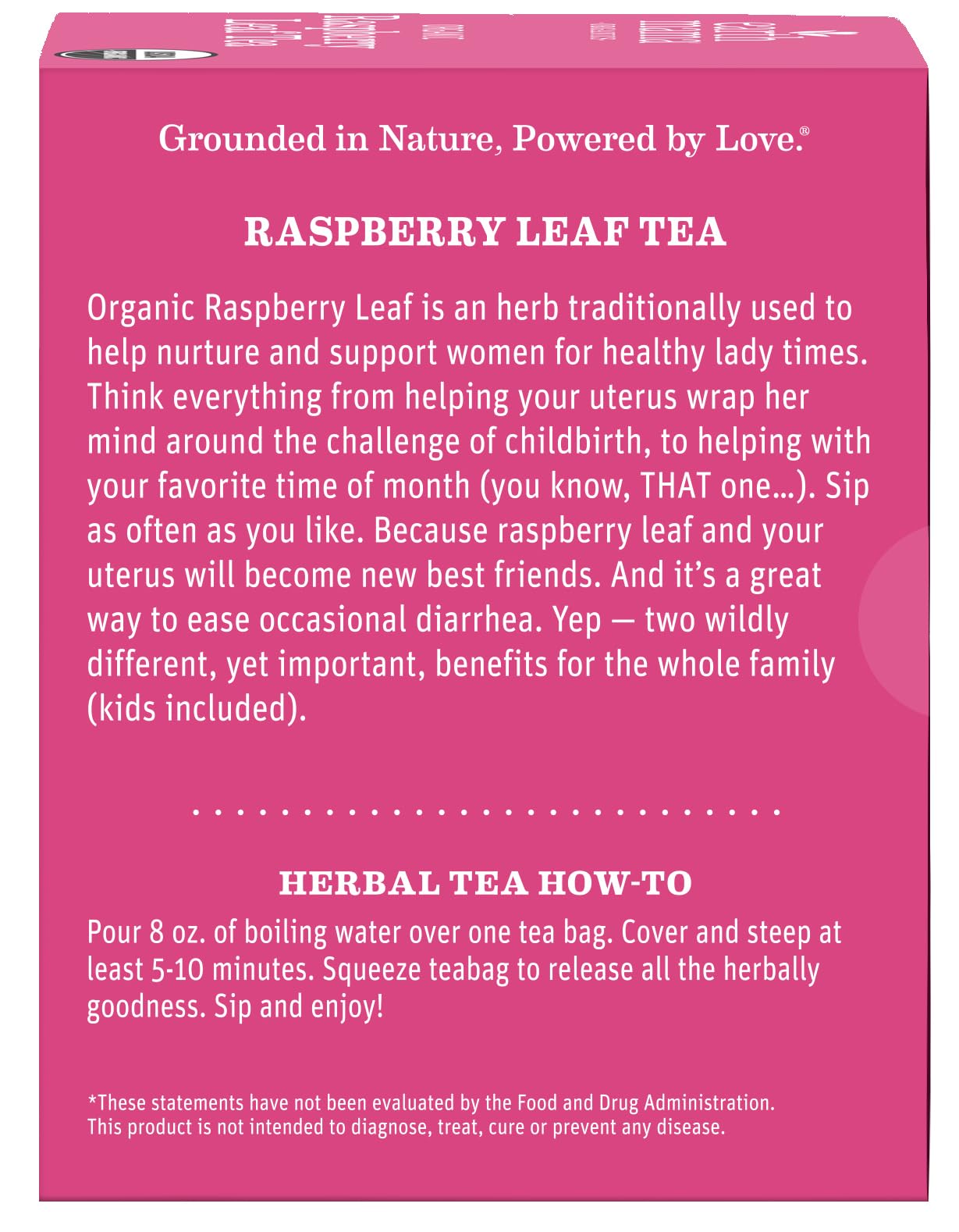 Earth Mama Organic Raspberry Leaf Tea Bags |Labor Tonic + Menstrual Support, 16 Teabags Per Box (3-Pack)