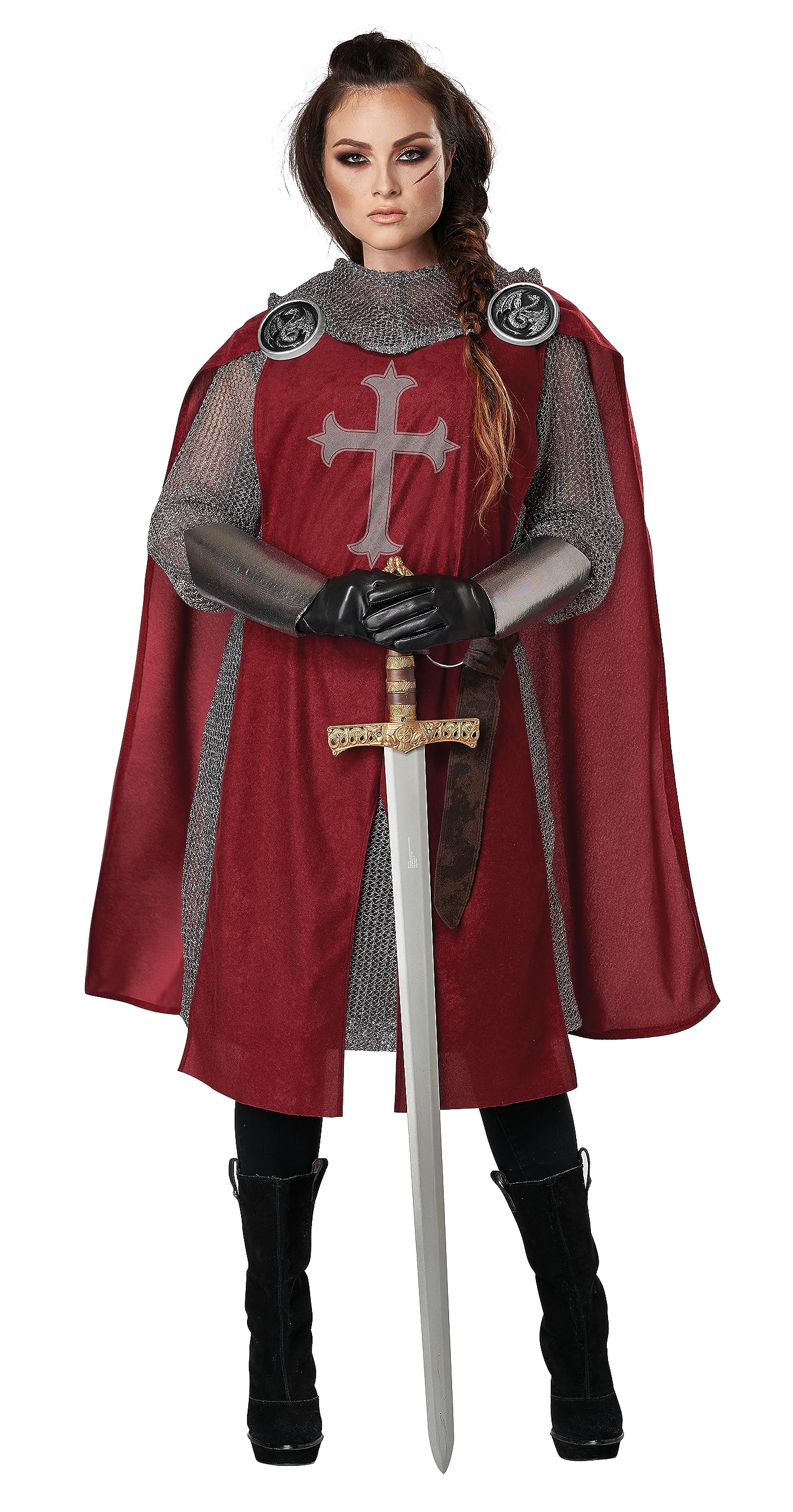 California Costumes Knight's Surcoat Adult Costume (Red), Large/X-Large,Burgundy