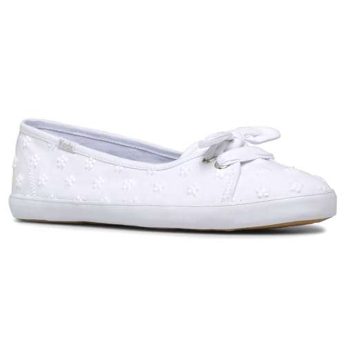Keds Women's Seaside Sneaker, White Eyelet, 8.5