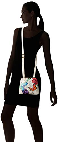 Anna by Anuschka Leather Small Multi Compartment Zip-Around Organizer, Floral Paradise