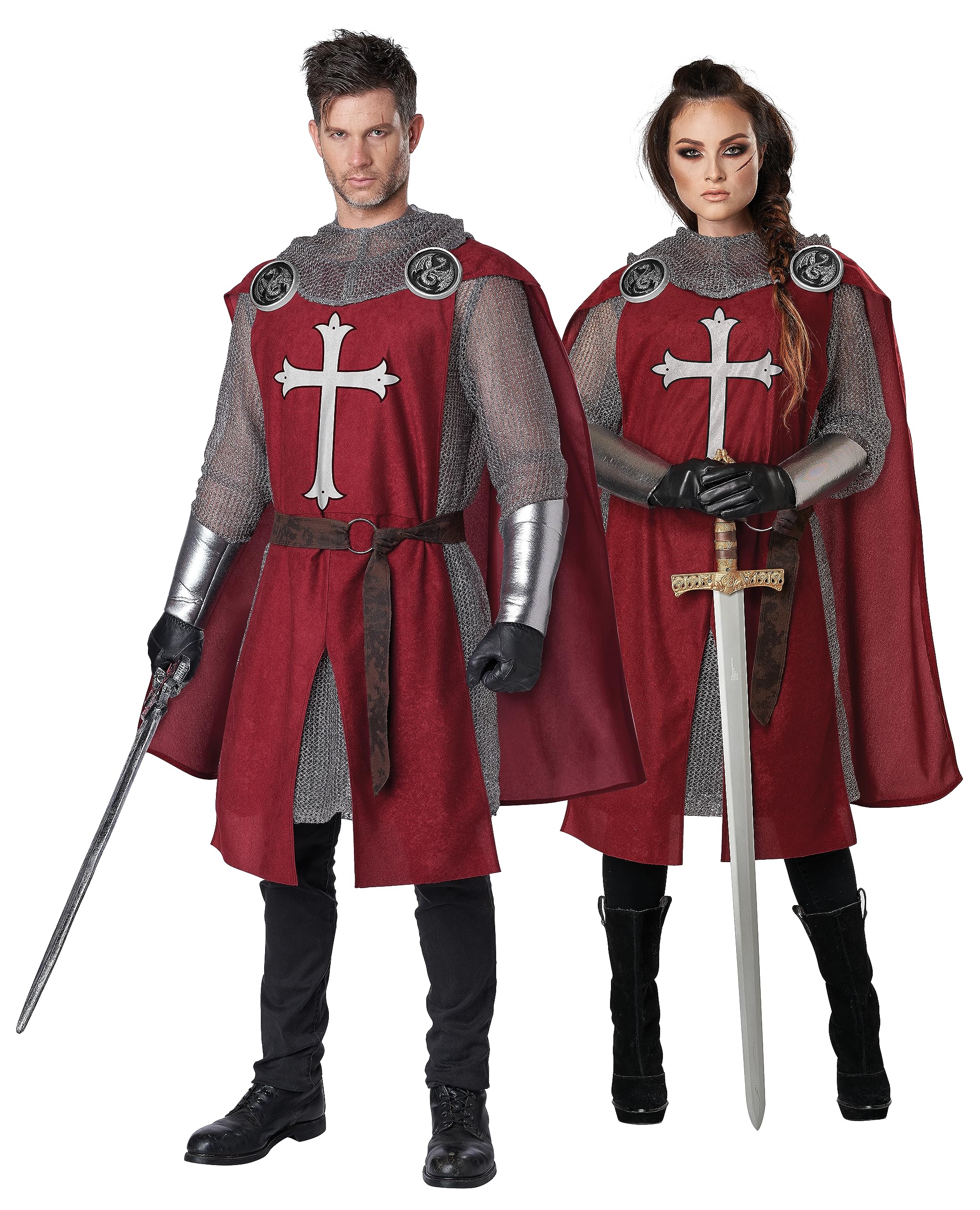 California Costumes Knight's Surcoat Adult Costume (Red), Large/X-Large,Burgundy