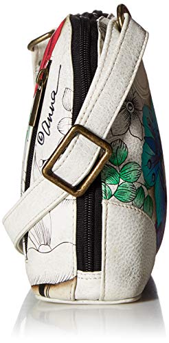 Anna by Anuschka Leather Small Multi Compartment Zip-Around Organizer, Floral Paradise