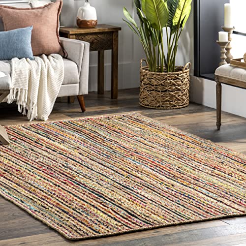 nuLOOM Aleen Braided Cotton/ Jute Area Rug, 3' x 5', Multi