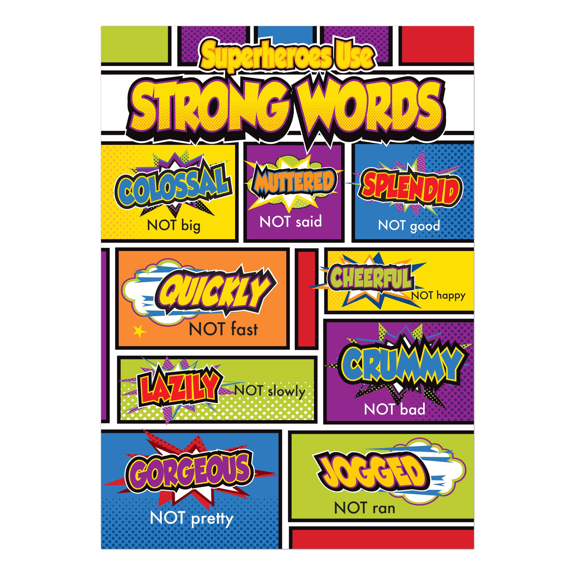 Carson Dellosa Super Power Super Word Choices Bulletin Board Set (110311)