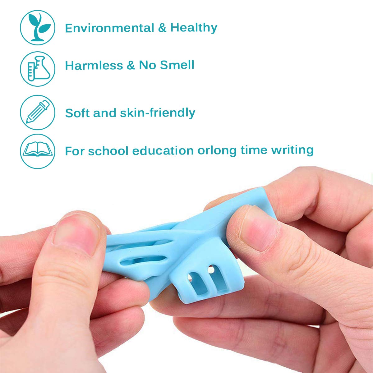 Mlife Pencil Grips - 10PCS Children Pencil Holder Writing Aid Grip Trainer, Ergonomic Training Pen Grip Posture Correction Tool for Kids (Set of 10PCS)