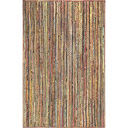 nuLOOM Aleen Braided Cotton/ Jute Area Rug, 3' x 5', Multi