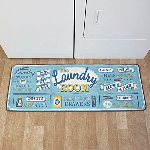 Laundry Room Rug - Humorous Laundry-Themed Mat 52 Inches