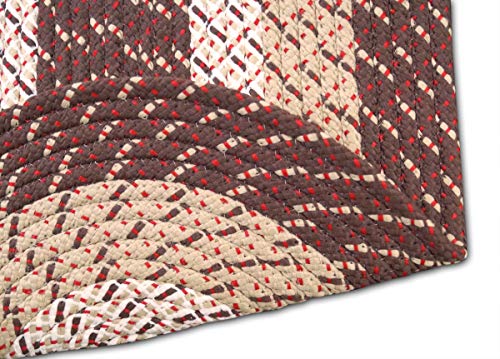 Better Trends Country Braid Collection 3 Piece Set Durable & Stain Resistant Reversible Indoor Oval Area Rug 100% Polypropylene in Vibrant Colors, 20"x30"/20"x30"/24"x72", Brown Stripe