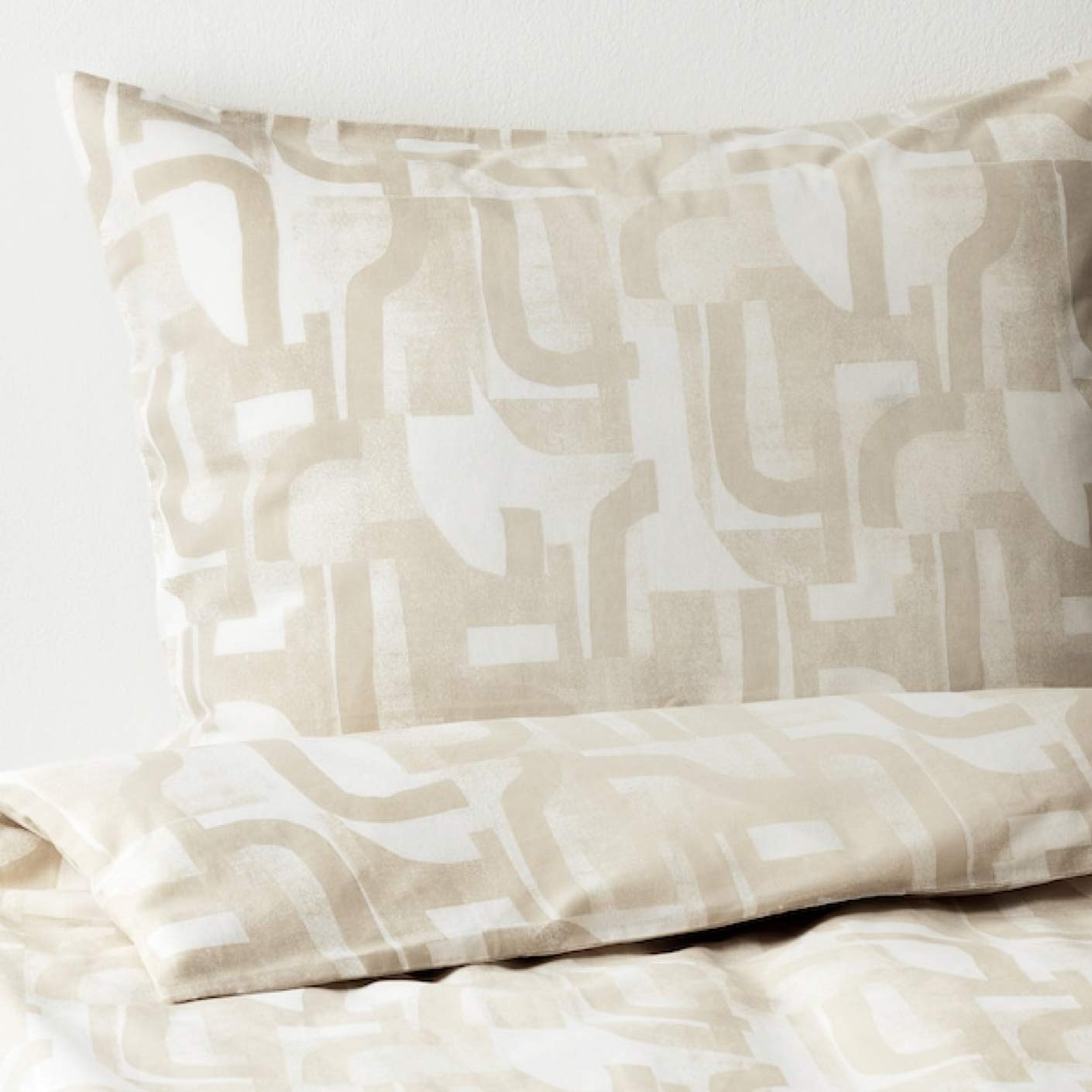 Ikea Vinterjasmin Duvet Cover and 2 Pillowcases White Beige Full/Queen (Double/Queen) 004.428.33