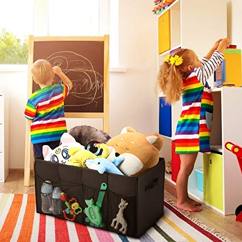 MaidMAX Trunk Organizer for Car SUV Storage with Two Handles and Side Pockets, Foldable, Black, 25.5 Inches Long