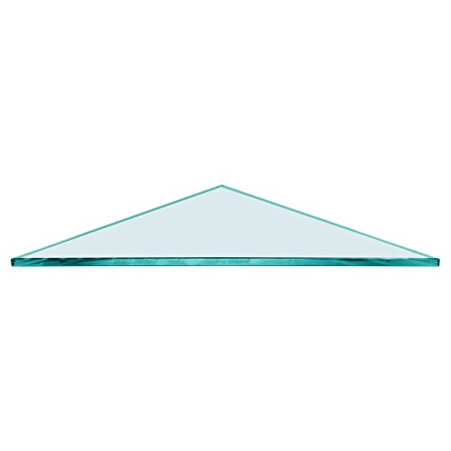 Troy Systems LLC Triangle Glass Shelf - 12 " x 12 " Inch -3/8 Inch Thick - Flat Polished