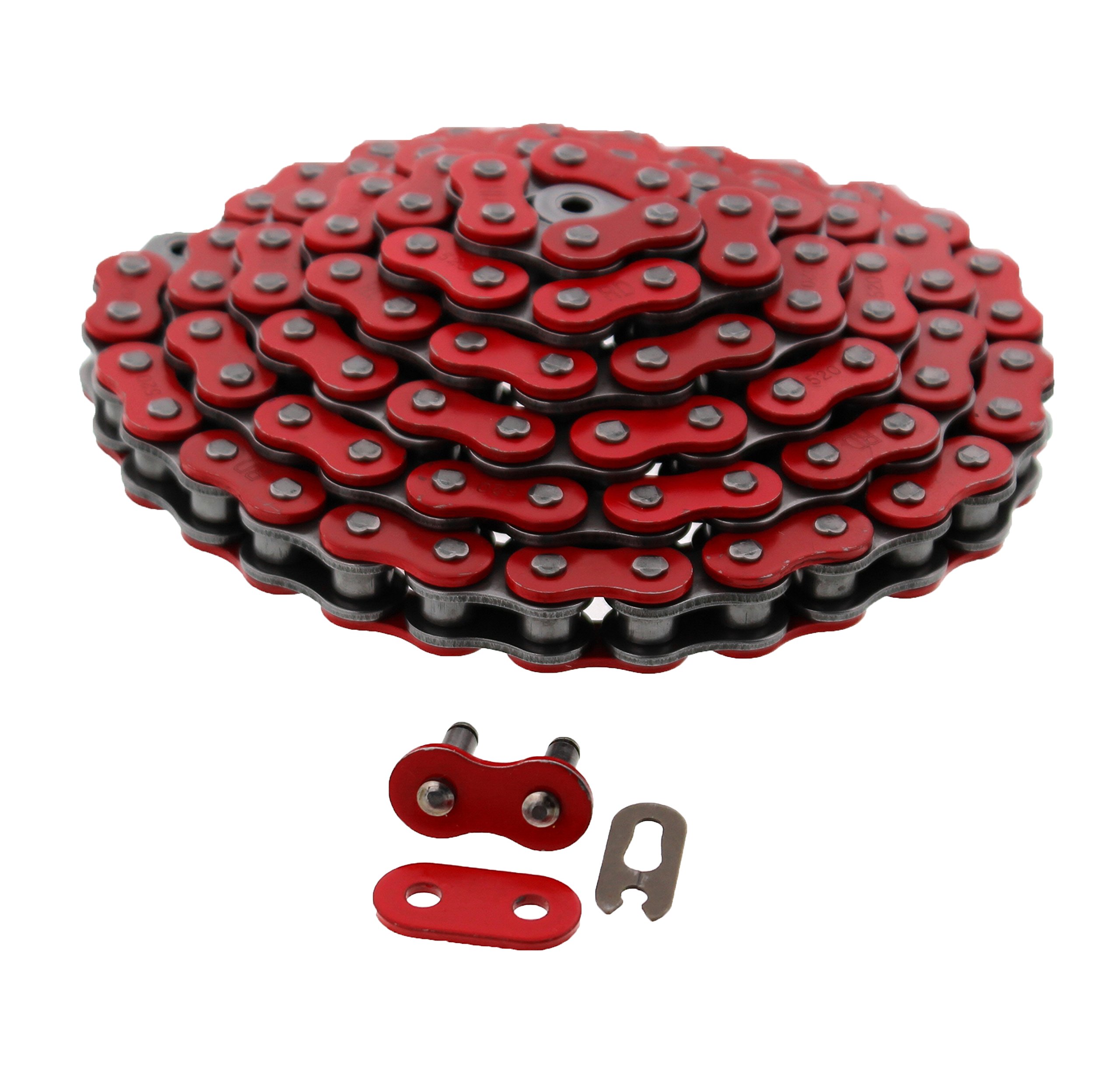 Red Non O-Ring Chain 520-100L fits 1995-2003 Kawasaki KEF300 KEF 300 Lakota