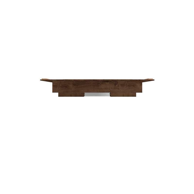 Manhattan Comfort Plaza Modern Floating Wall Entertainment Center with Display Shelves, 65.25", Rustic Brown