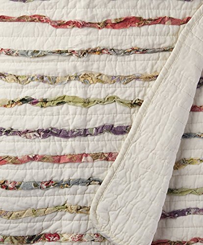 Greenland Home Bella Ruffle Quilted Throw Blanket, Full