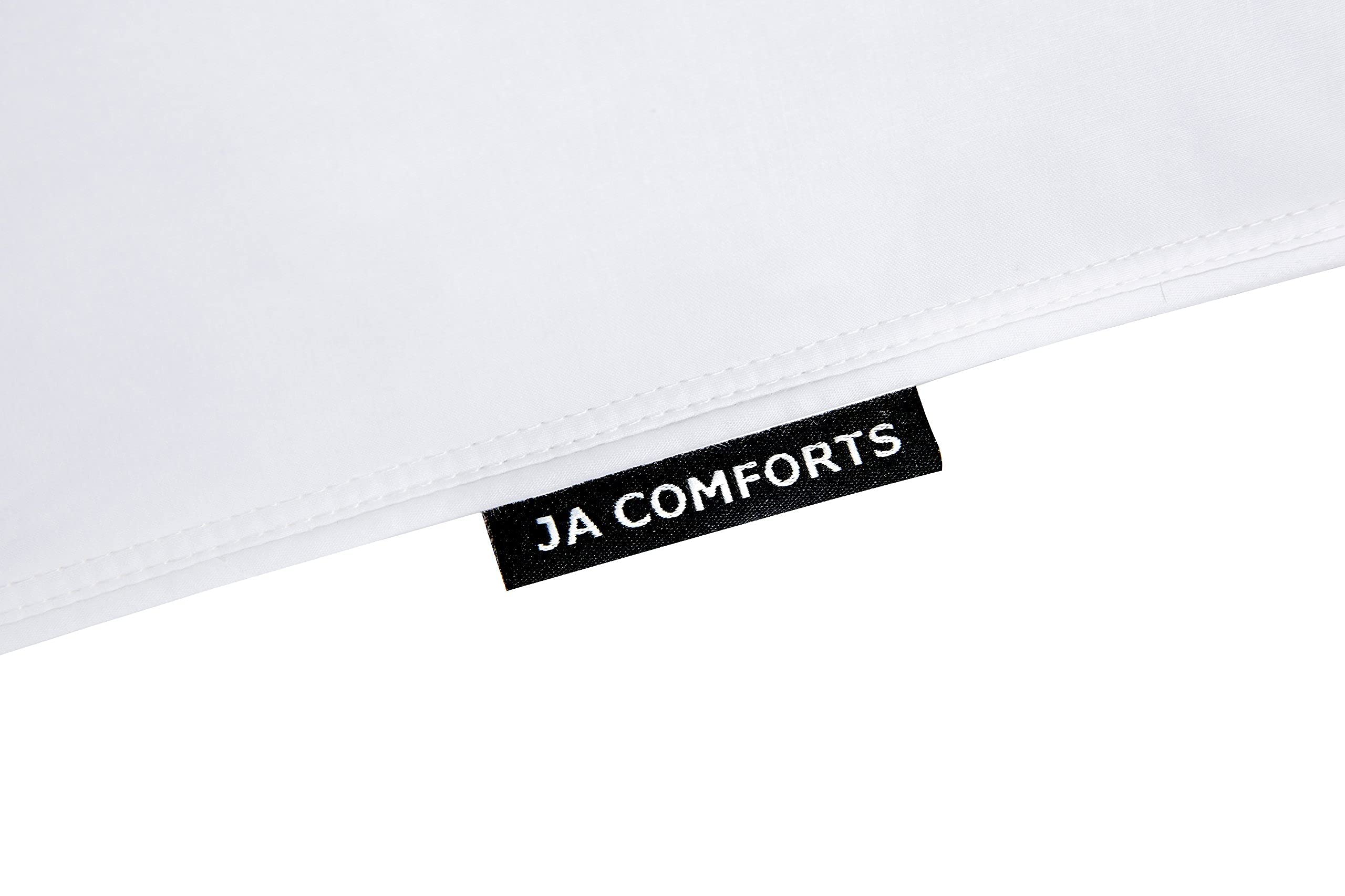 JA COMFORTS Duck Feather Down Bed Pillows for Sleeping(2 Packs)-Standard/Queen,High Filling Weight,600 Thread Count,Double-Layer Downproof Fabric Design,10% Duck Down,Cotton Cover,White